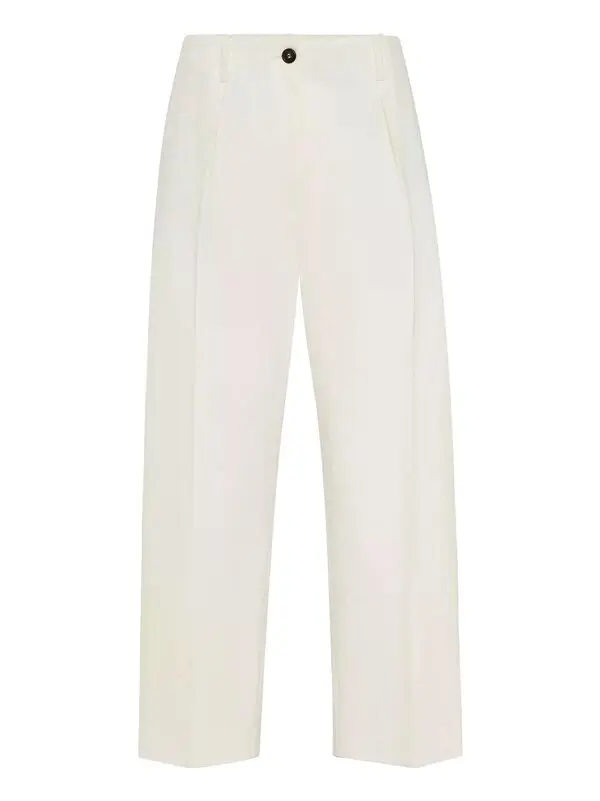 Brunello Cucinelli Pleated Trousers - White