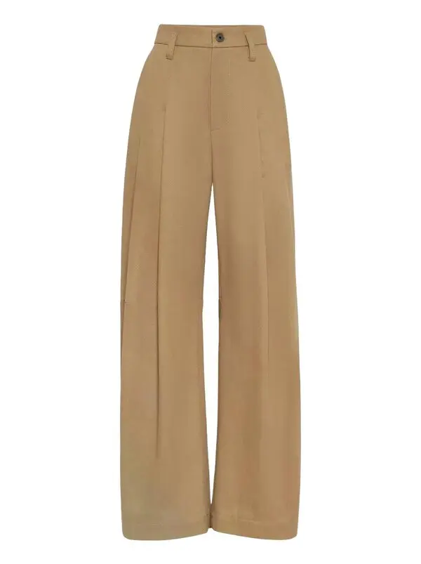Brunello Cucinelli Cotton Trousers - Brown