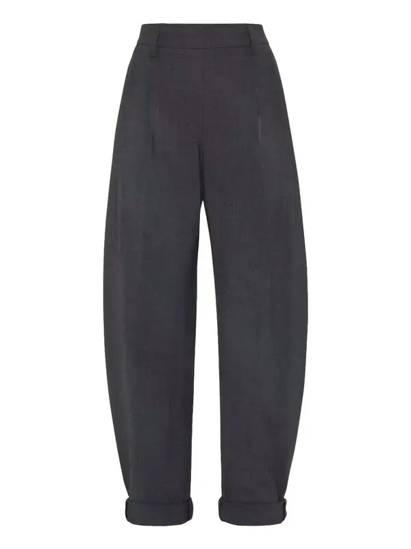 Brunello Cucinelli Virgin-wool Trousers - Grey
