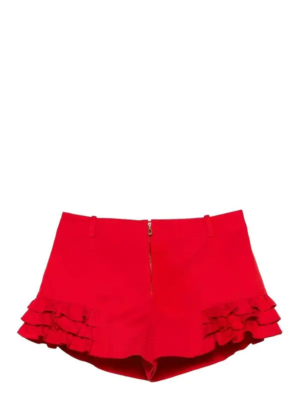 Sandro Ruffle-detail Shorts - Red