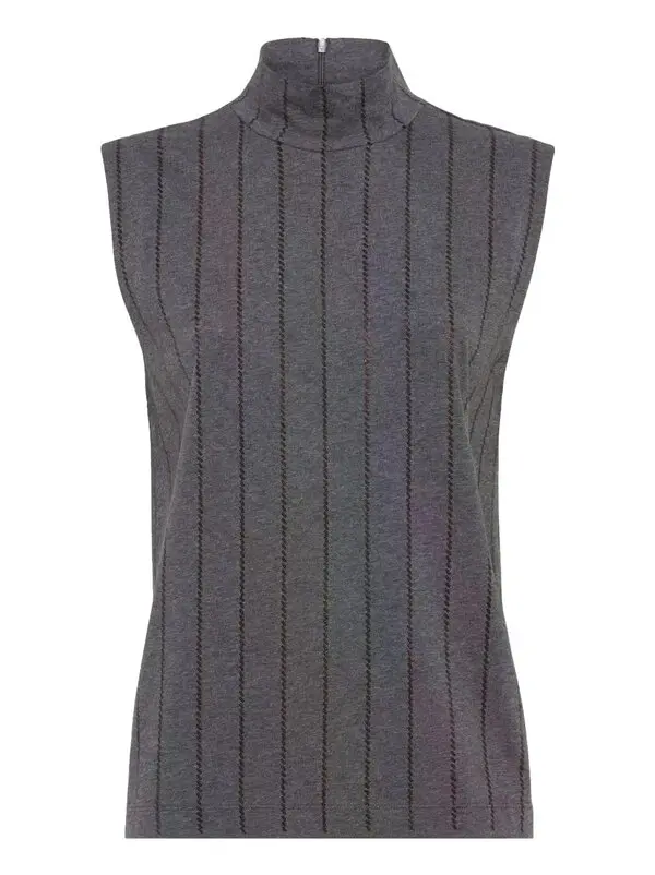 Brunello Cucinelli Sequin-embellished Top - Grey