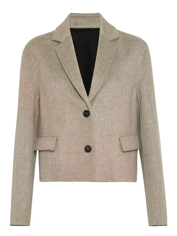Brunello Cucinelli Cropped Blazer - Neutrals