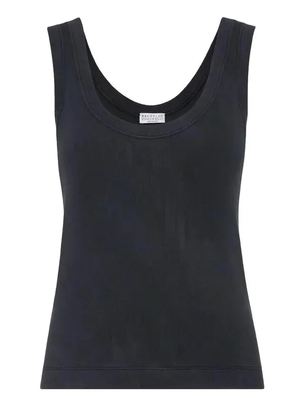 Brunello Cucinelli Ribbed Tank Top - Blue