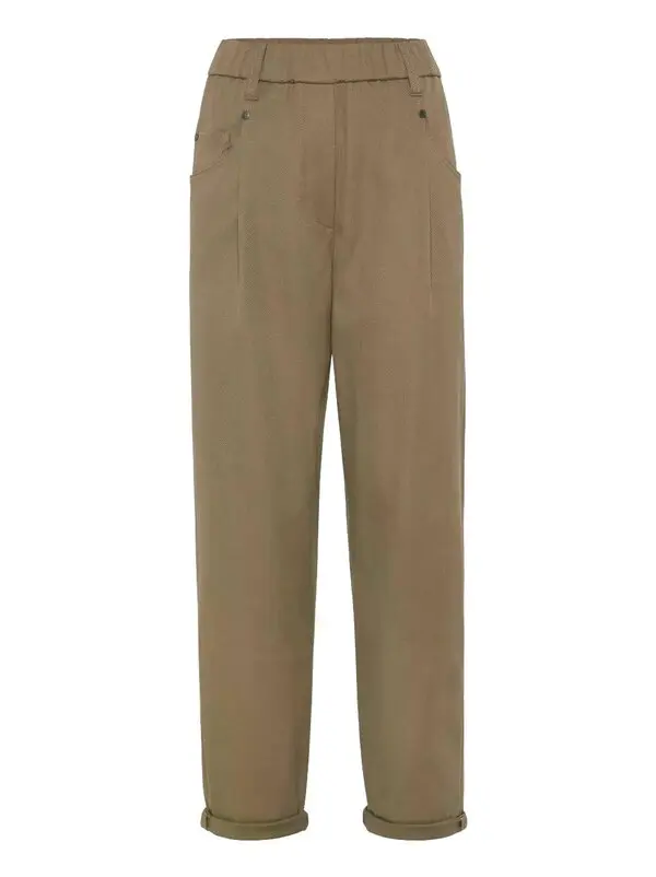 Brunello Cucinelli High-waisted Trousers - Brown