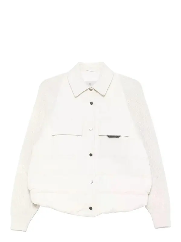 Brunello Cucinelli Panelled Jacket - White