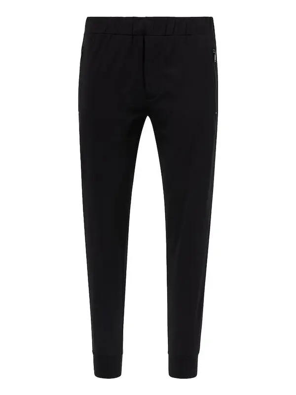 Prada Technical Cotton-blend Slim Pants - Black