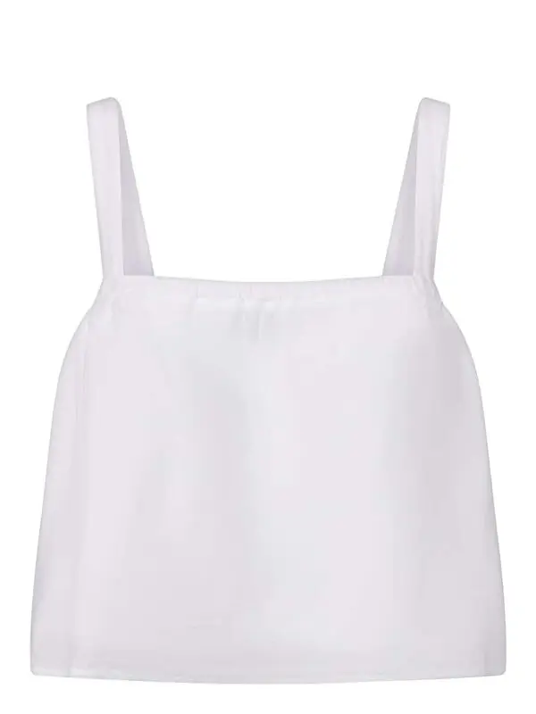 Velvet By Graham & Spencer Andrea Cotton And Silk Voile Top - White