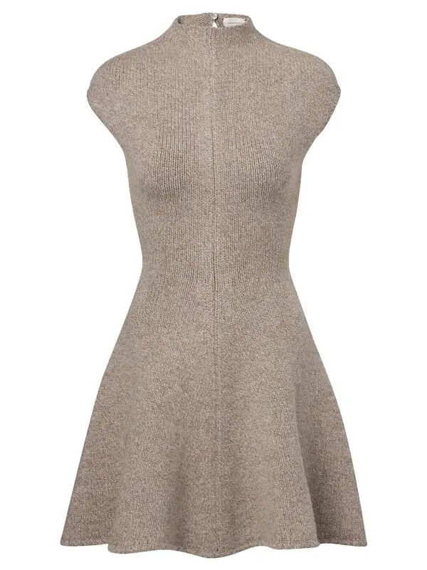 Magda Butrym Cashmere-blend Minidress - Beige