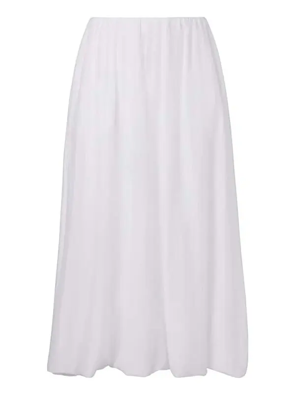 Velvet By Graham & Spencer Ines Cotton And Silk Voile Maxi Skirt - White