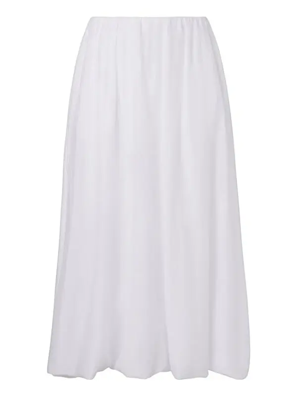 Velvet By Graham & Spencer Ines Cotton And Silk Maxi Skirt - White