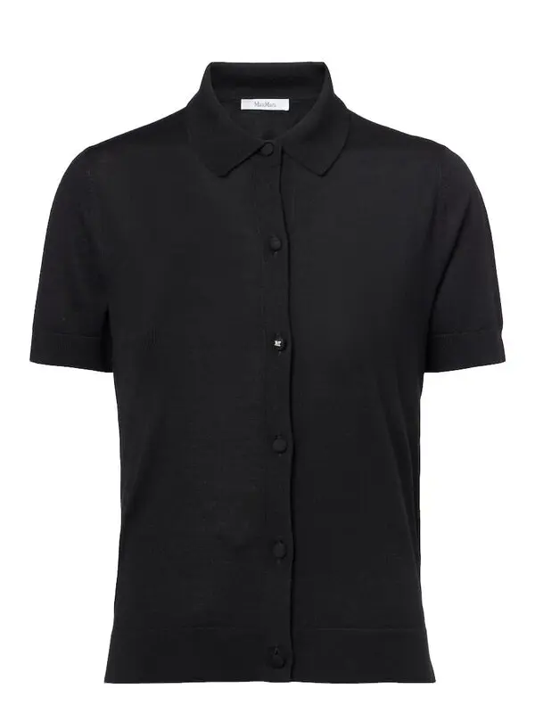 Max Mara Romania Virgin Wool Shirt - Black