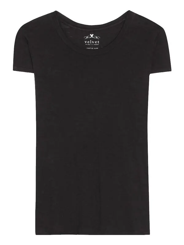 Velvet By Graham & Spencer Odelia Cotton T-shirt - Black