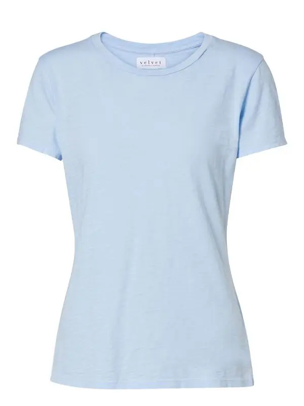 Velvet By Graham & Spencer Odelia Cotton T-shirt - Blue