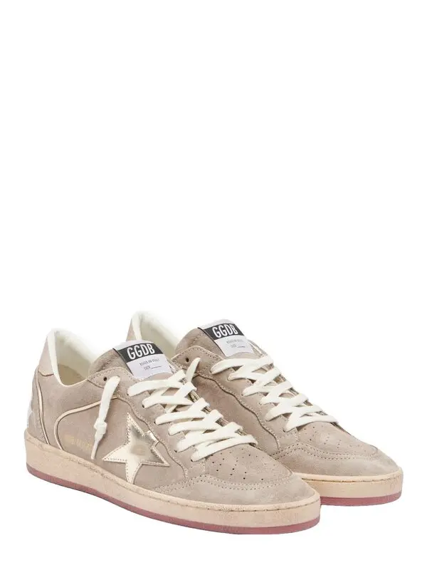 GOLDEN GOOSE Ball Star Suede Sneakers - Beige