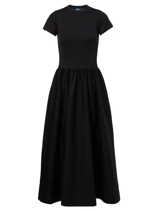 Polo Ralph Lauren Cotton Jersey Midi Dress - Black