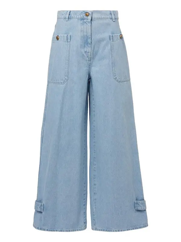 Max Mara Pugnale High-rise Wide-leg Jeans - Blue