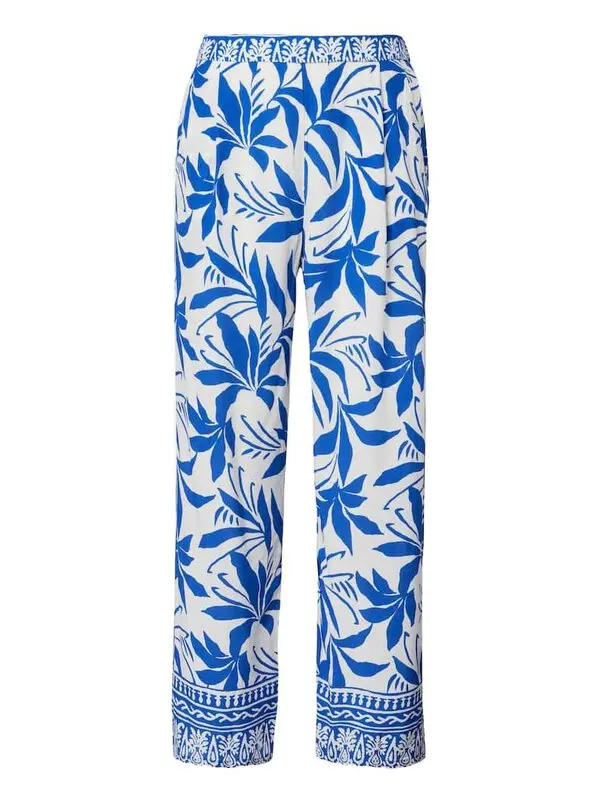Velvet By Graham & Spencer Claudia Printed Palazzo Pants - Blue