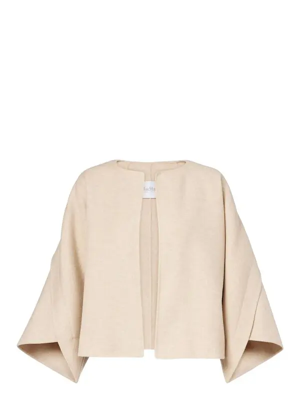 Max Mara Ovada Wool And Cashmere Jacket - Beige
