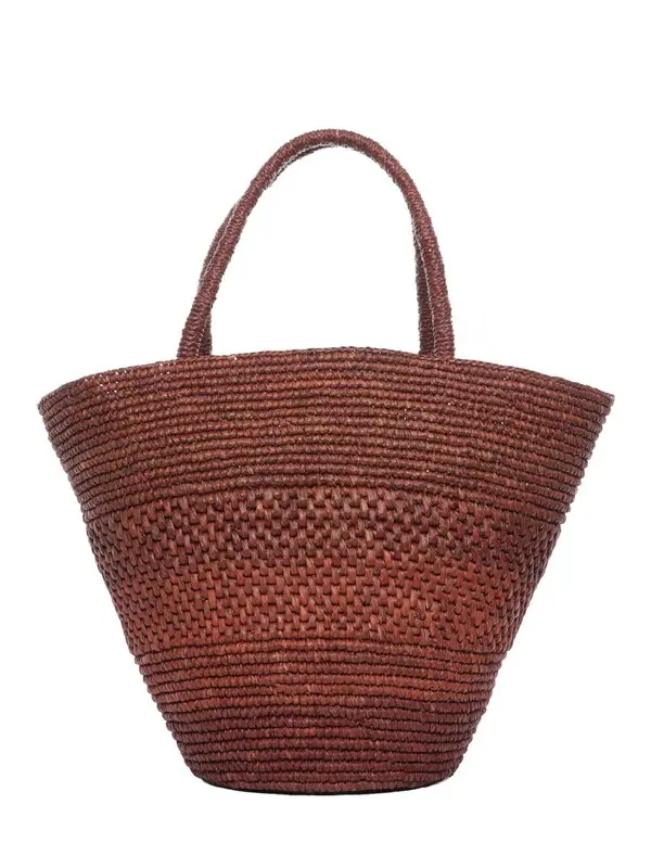 THE ROW Emilie Raffia Tote Bag - Brown