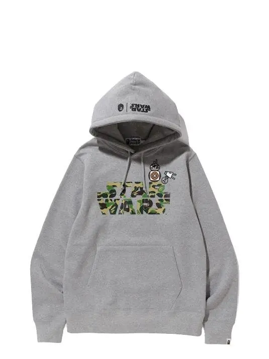 BAPE X Star Wars Bb8 & Do Pullover Hoodie - Grey