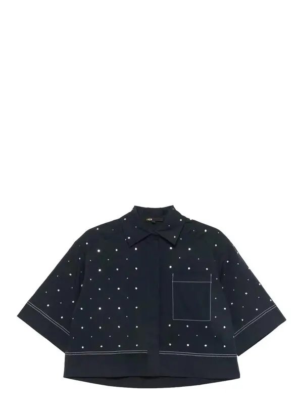 Maje Cropped Shirt - Blue