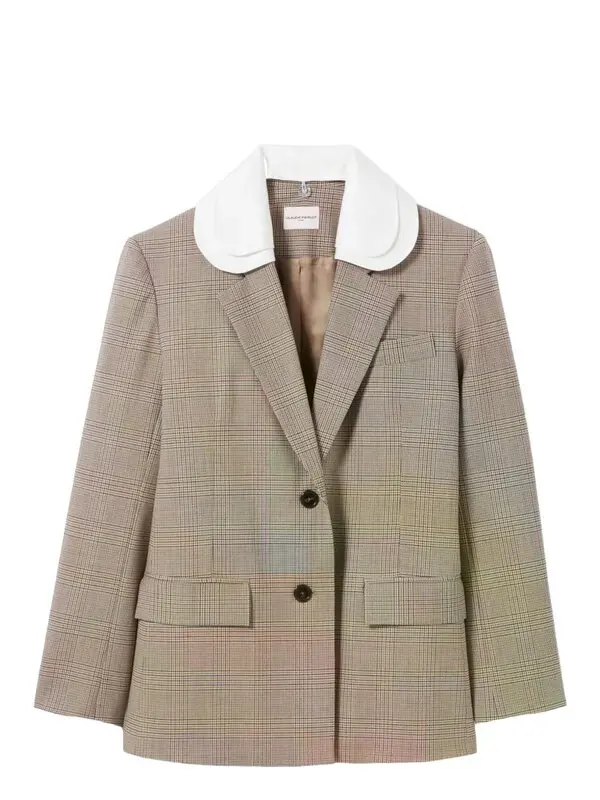 Claudie Pierlot Checked Tailored Blazer - Neutrals