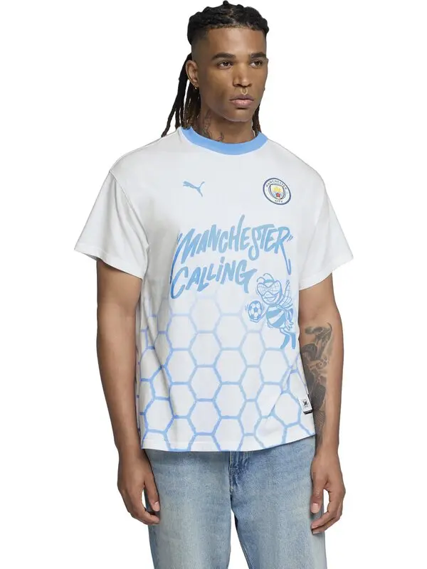 PUMA Hoops X Manchester City Basketball T-shirt - White