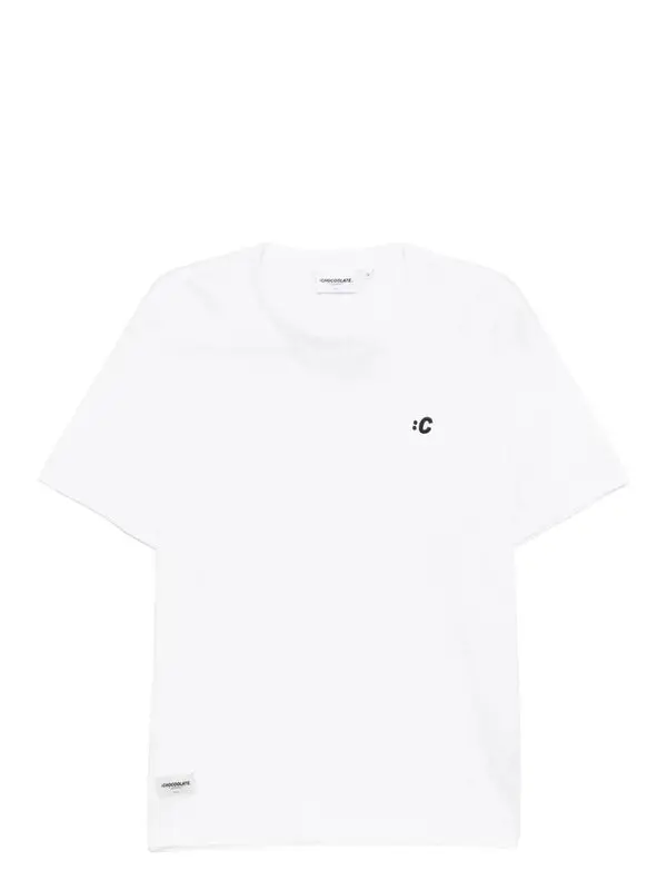 CHOCOOLATE Logo-embroidered T-shirt - White