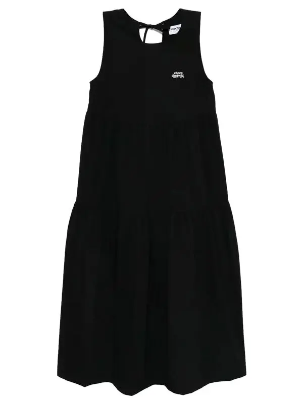 CHOCOOLATE Logo-embroidered Dress - Black