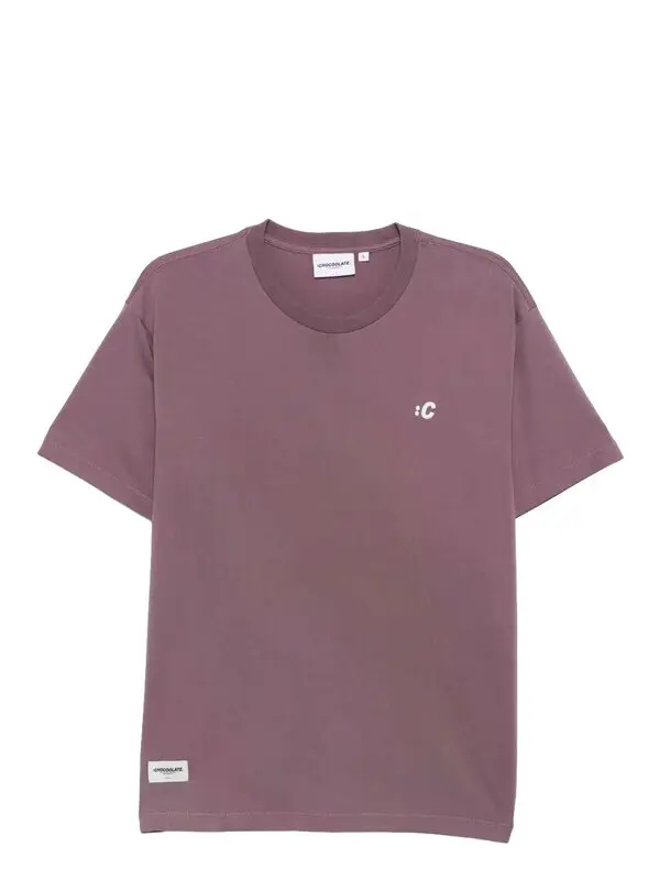 CHOCOOLATE Logo-embroidered T-shirt - Purple