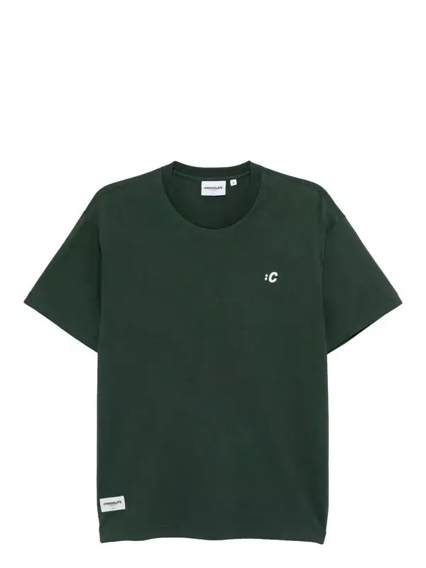 CHOCOOLATE Logo-embroidered T-shirt - Green