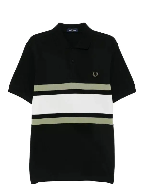 Fred Perry Panelled Polo Shirt - Green