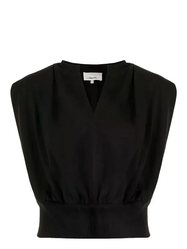3.1 Phillip Lim French Terry Sleeveless Top - Black