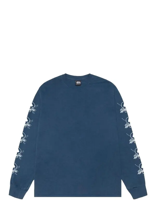 StÜssy Pigment Dyed Foils Long-sleeve Tee - Blue