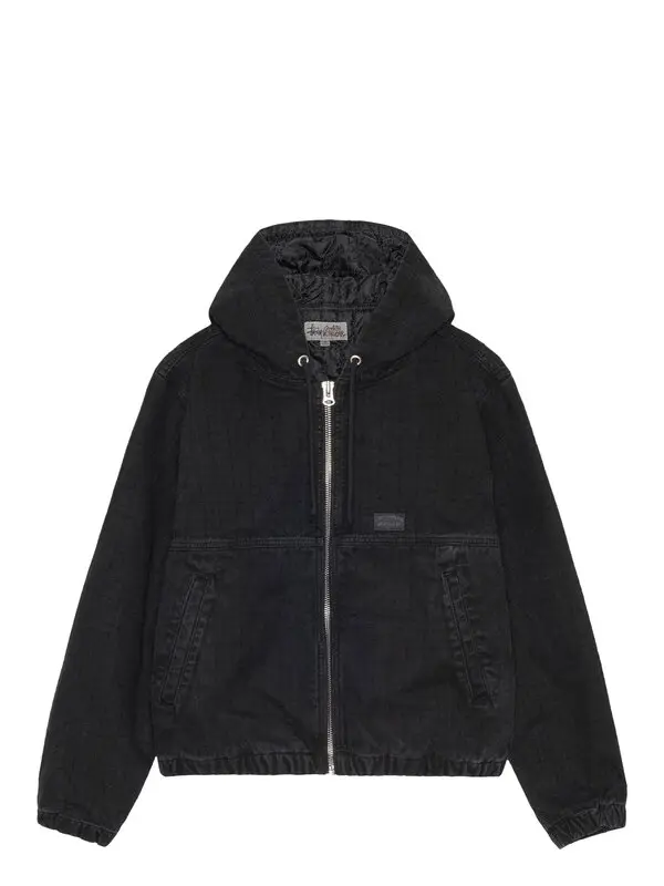 StÜssy Canvas Needle Punch Work Jacket - Black