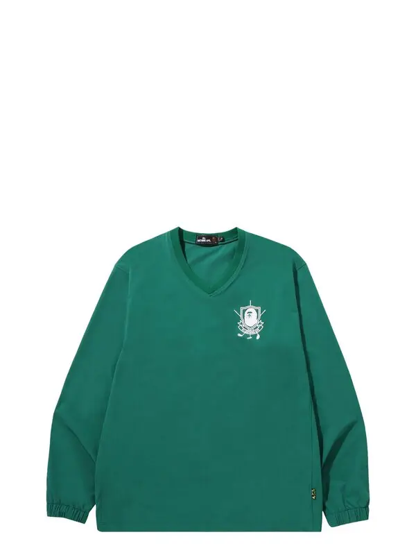 A BATHING APE Mr. Bathing Ape Golf V Neck Pullover Windbreaker - Green