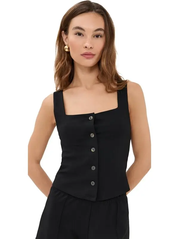 LE BOP Eloise Sleeveless Vest - Black