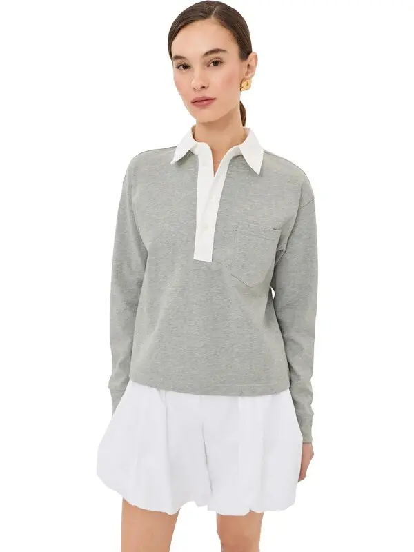 LE BOP Hayley Polo Shirt - Heather Grey