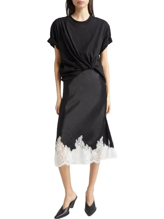 3.1 Phillip Lim Mixed Media Dress - Black-white Multi