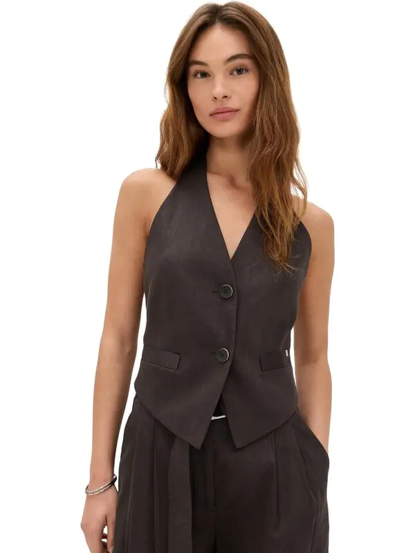 Helmut Lang Halter Vest - Espresso