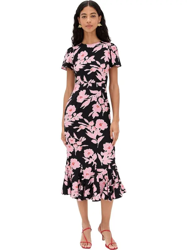 LE BOP Etta Midi Dress - Night Bloom