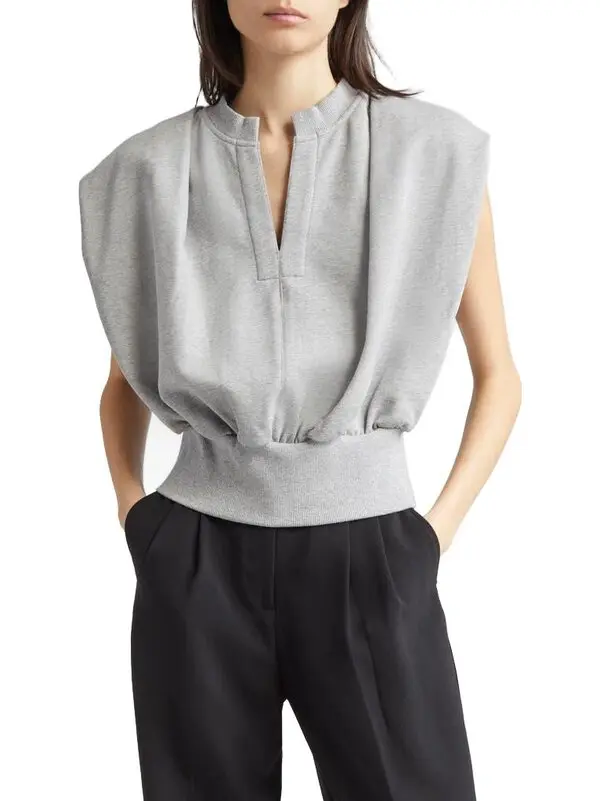 3.1 Phillip Lim Sleeveless French Terry Sweatshirt - Grey Melange