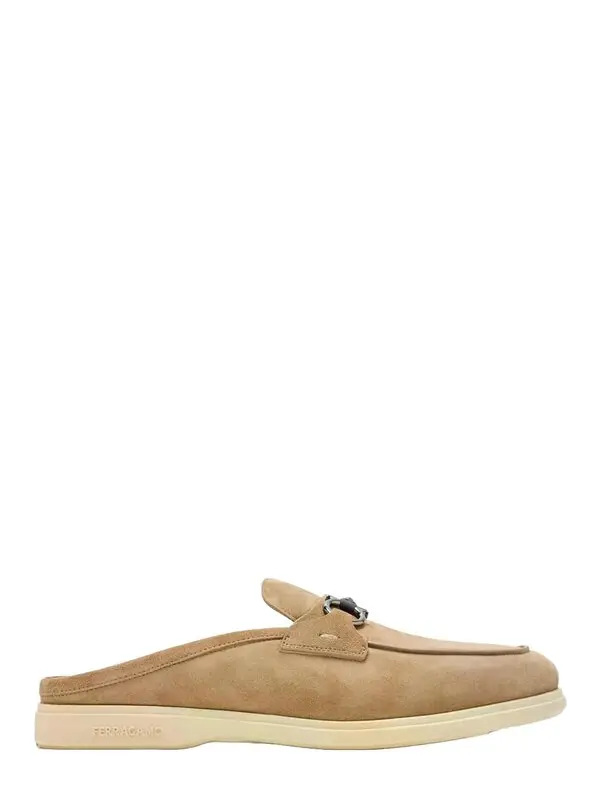 FERRAGAMO Suede Mules - Neutrals