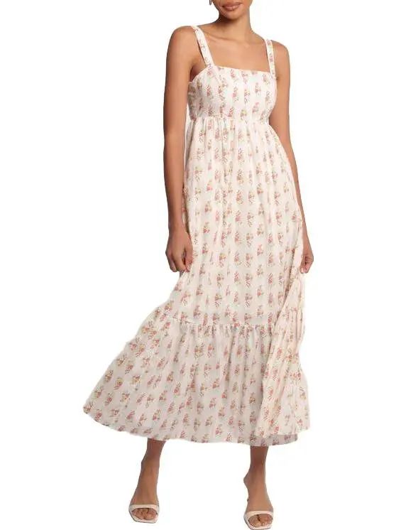 PETAL & PUP Floral Print Maxi Dress - Off White