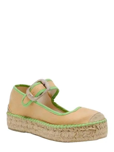 Free People Surfside Platform Espadrille - Salted Lime