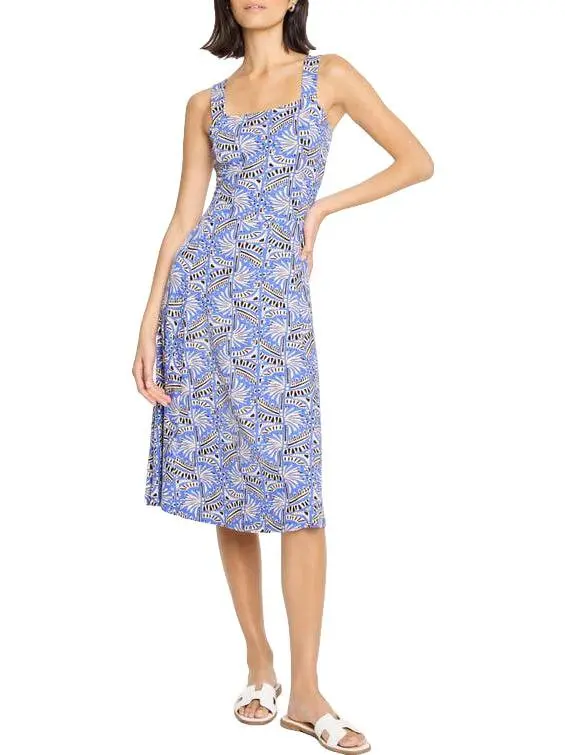 NIC+ZOE Dana Ocean Jewel Jersey Dress - Blue Multi