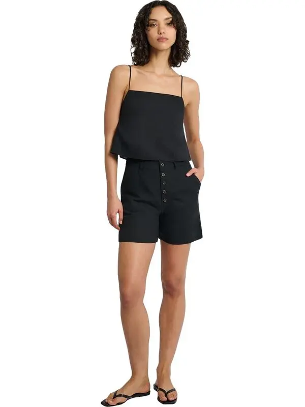 Onia Air Linen Boyfriend Short - Black