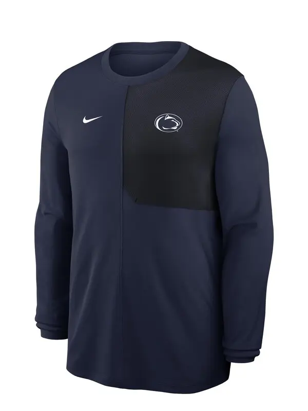 Nike Penn State Sideline Coach Dri-fit Long-sleeve Top - Blue