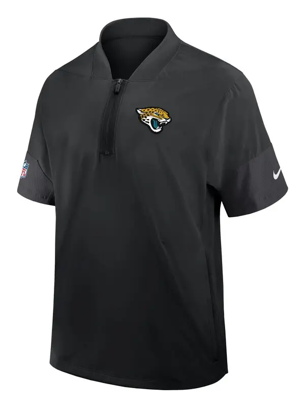 Nike Nfl Jacksonville Jaguars Sideline Coach 1/2-zip Jacket - Black