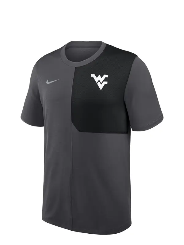 Nike West Virginia Sideline Coach Dri-fit College Top - Grey